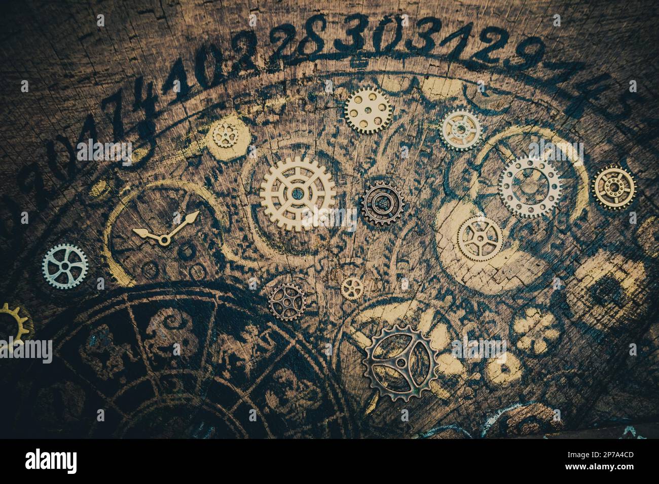 Vintage time background - Concept for aged, calendar, timer Stock Photo ...
