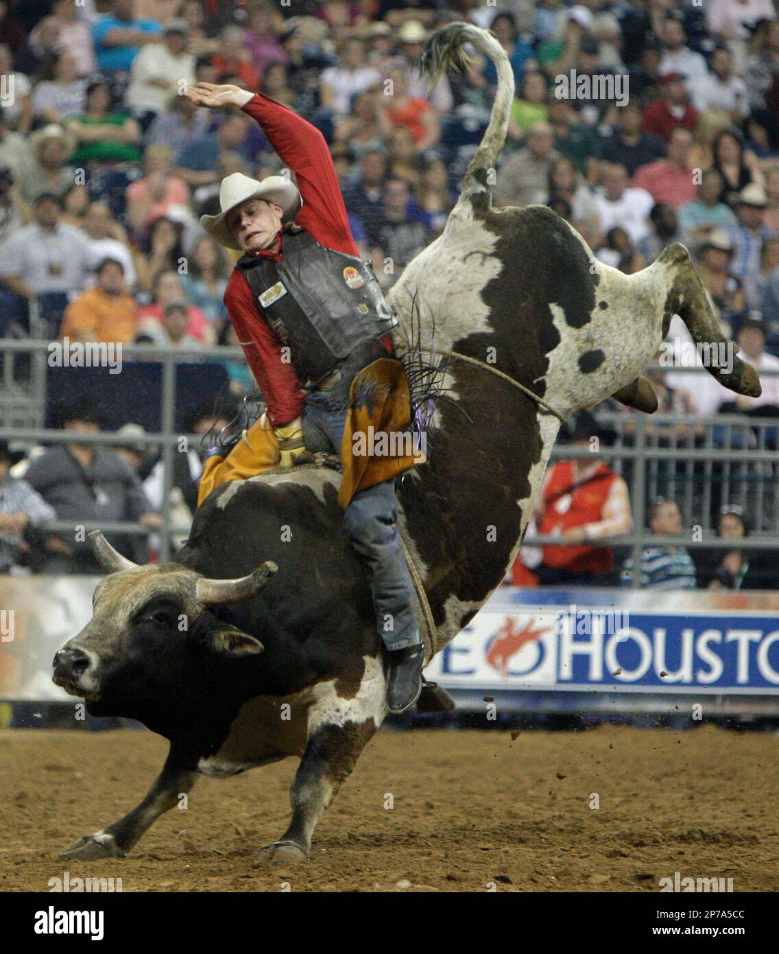 Cory Melton of Tolar rides a bull named Grinch during Xtreme Bulls at ...