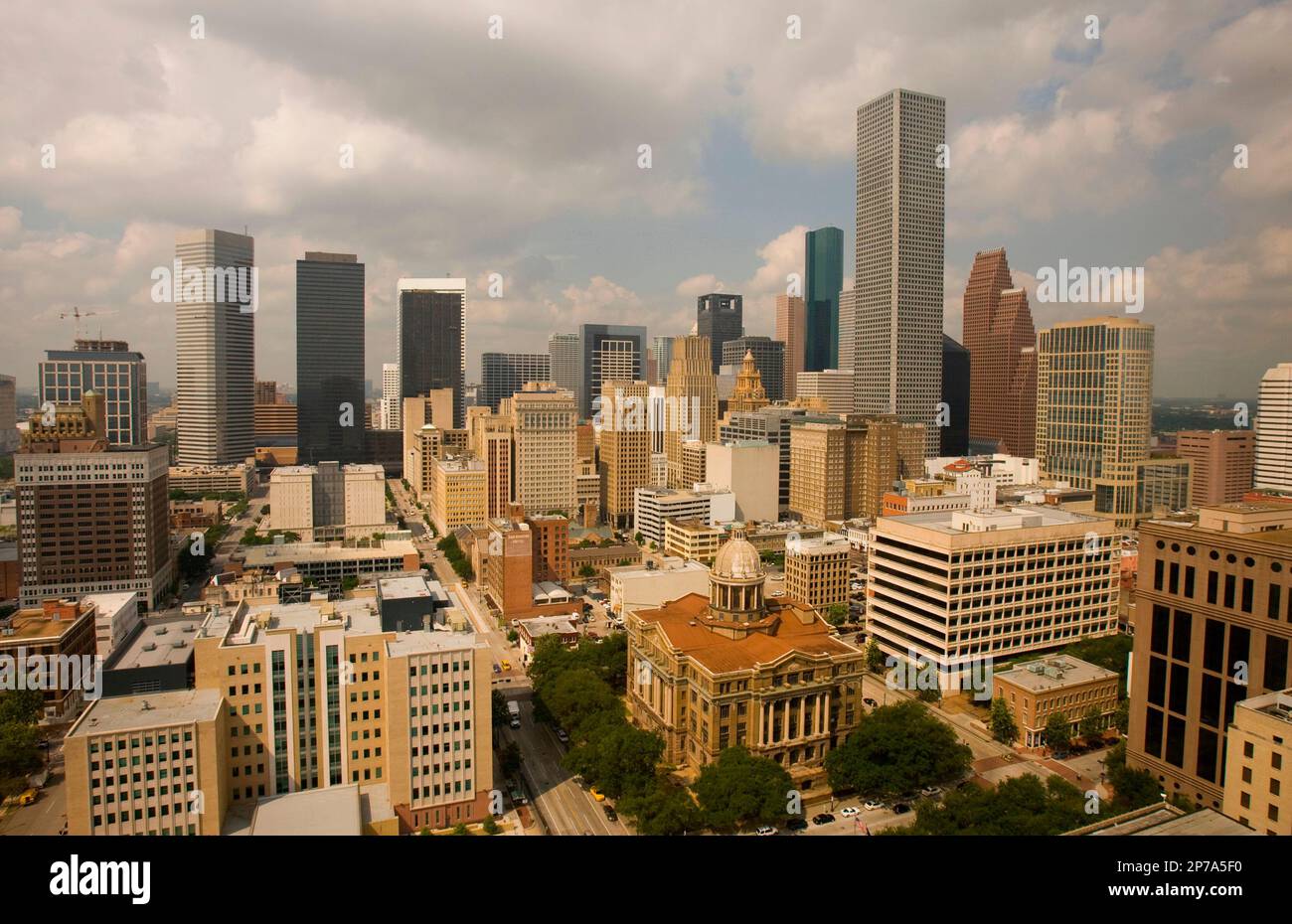 The Houston Skyline photographed from the Harris County Justice Center ...