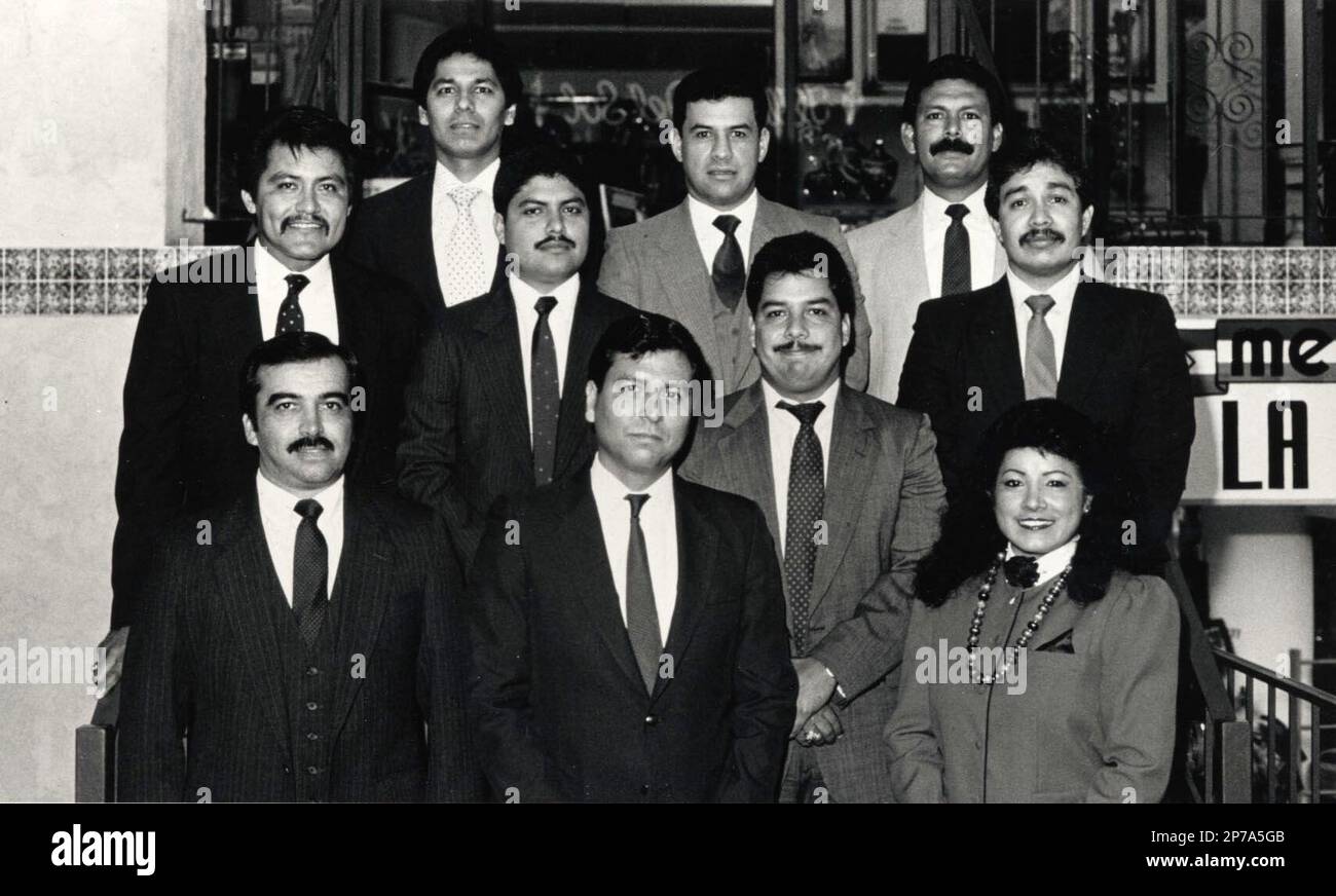 Houston Police Dept. Chicano Squad photographed on Oct. 1, 1986. Front ...