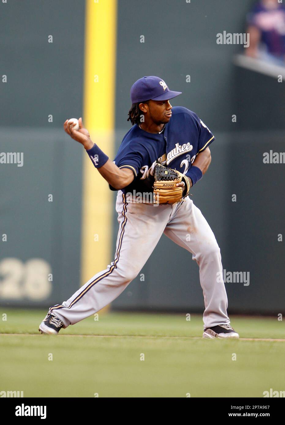 Milwaukee Brewers Rickie Weeks in a game against the Minnesota Twins at ...