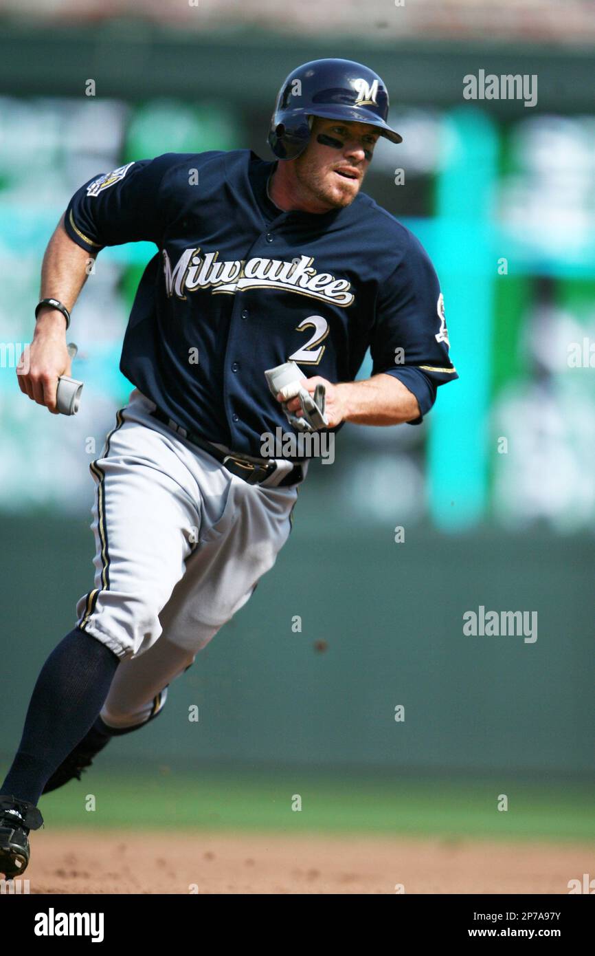 Milwaukee Brewers Joe Inglett in a game against the Minnesota Twins at ...