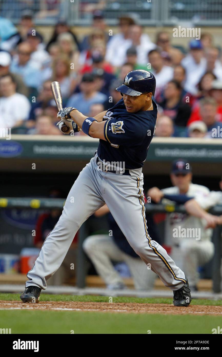 Milwaukee Brewers Jody Gerut in a game against the Minnesota Twins at ...