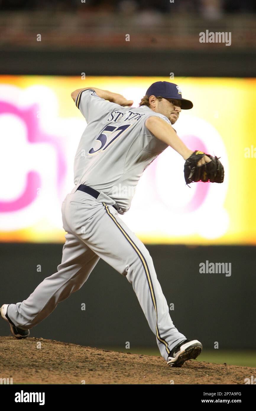 Milwaukee Brewers Mitch Stetter in a game against the Minnesota Twins ...