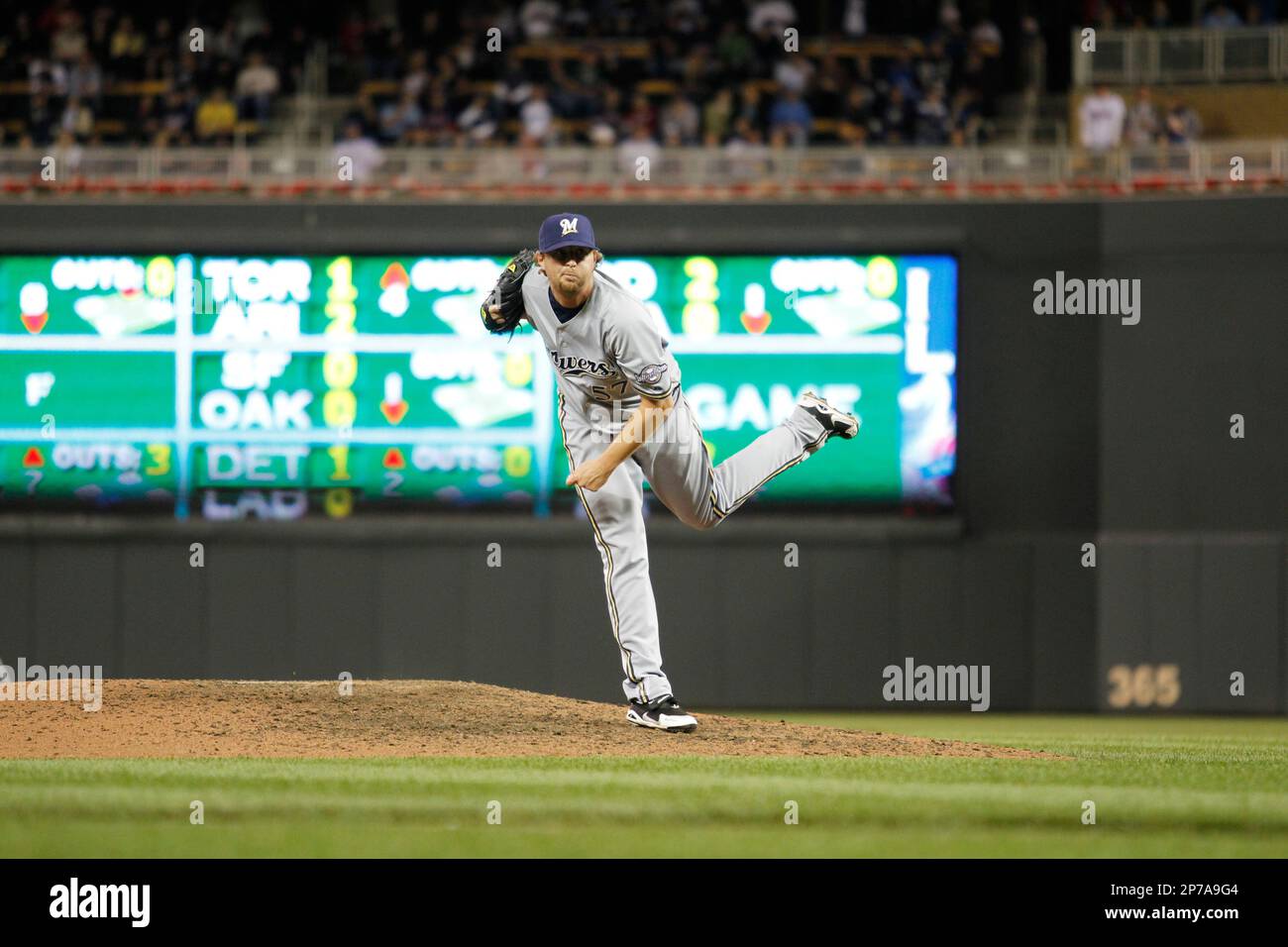 Milwaukee Brewers Mitch Stetter in a game against the Minnesota Twins ...