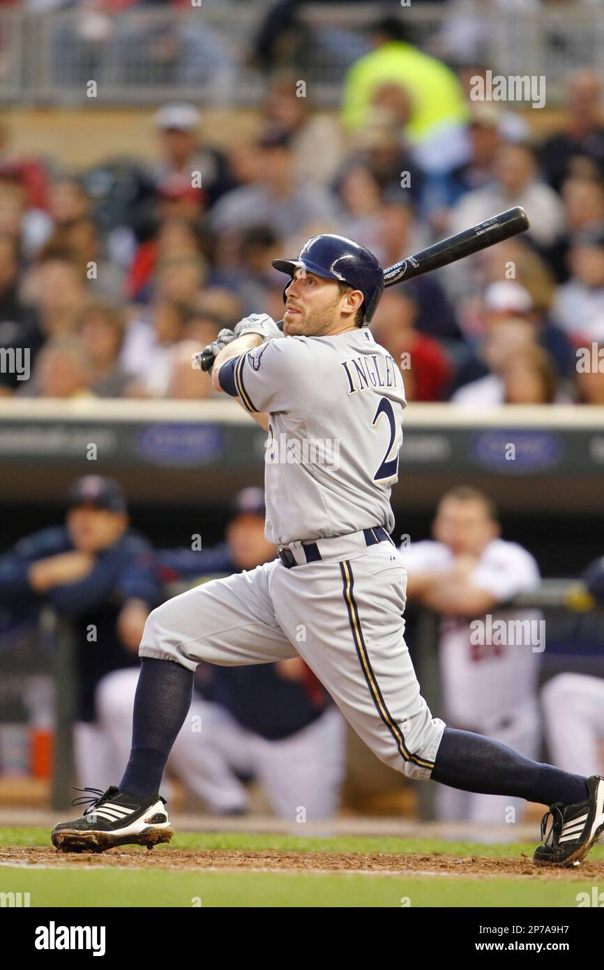 Milwaukee Brewers Joe Inglett in a game against the Minnesota Twins at ...
