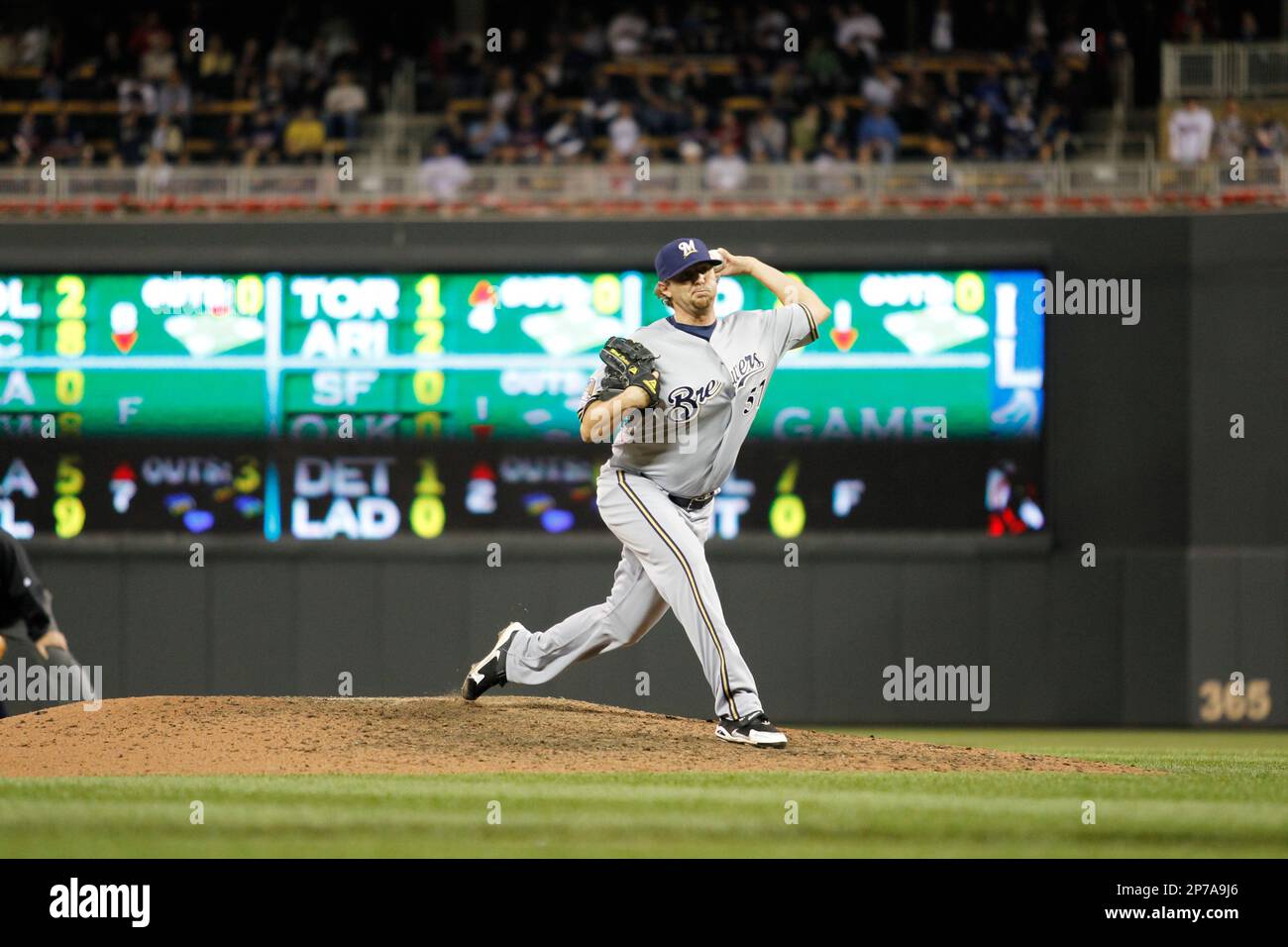 Milwaukee Brewers Mitch Stetter in a game against the Minnesota Twins ...