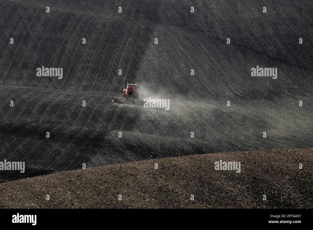 Harsh working conditions for agricultural tractors in Moravian fields ...