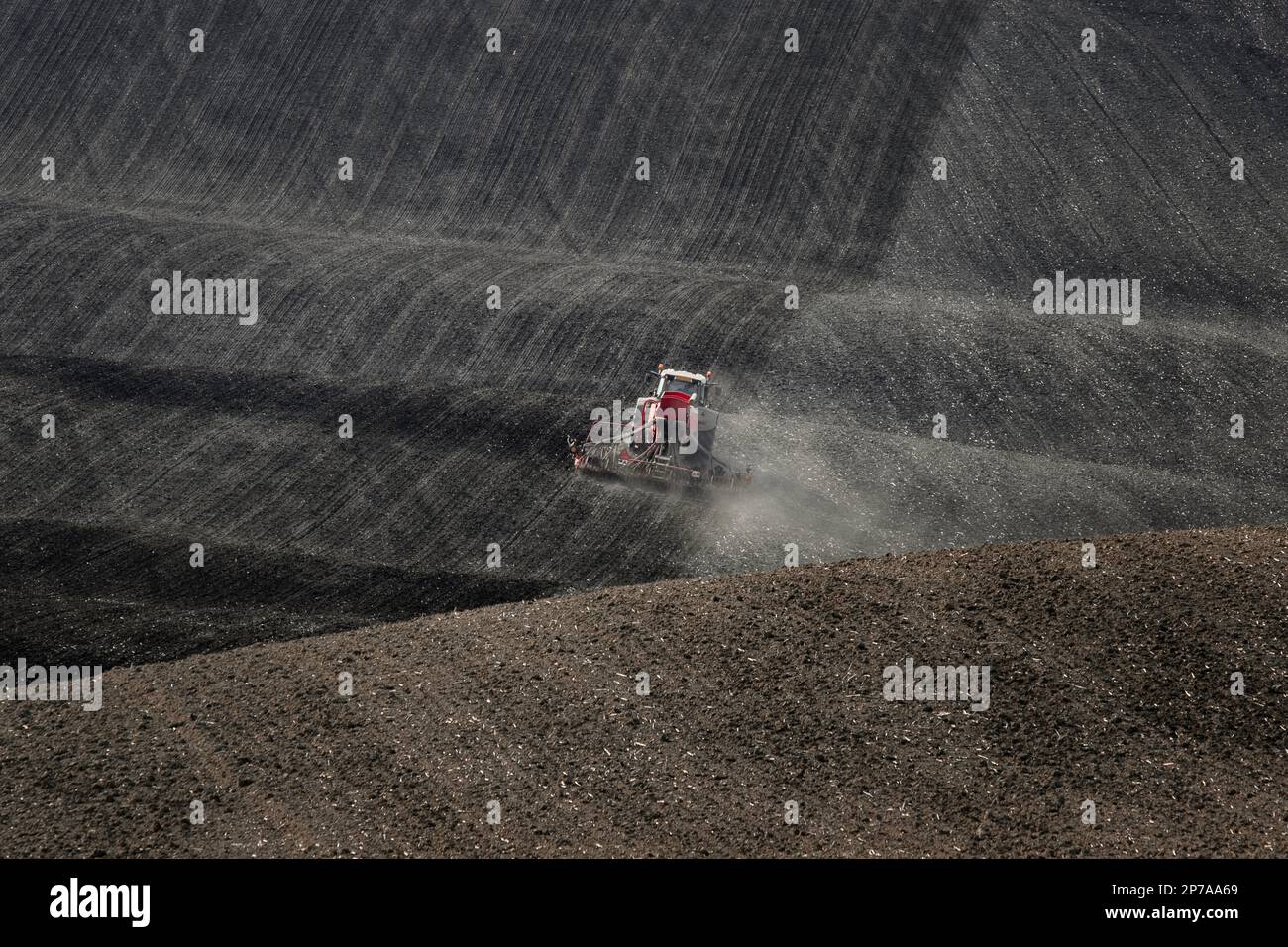 Harsh working conditions for agricultural tractors in Moravian fields ...