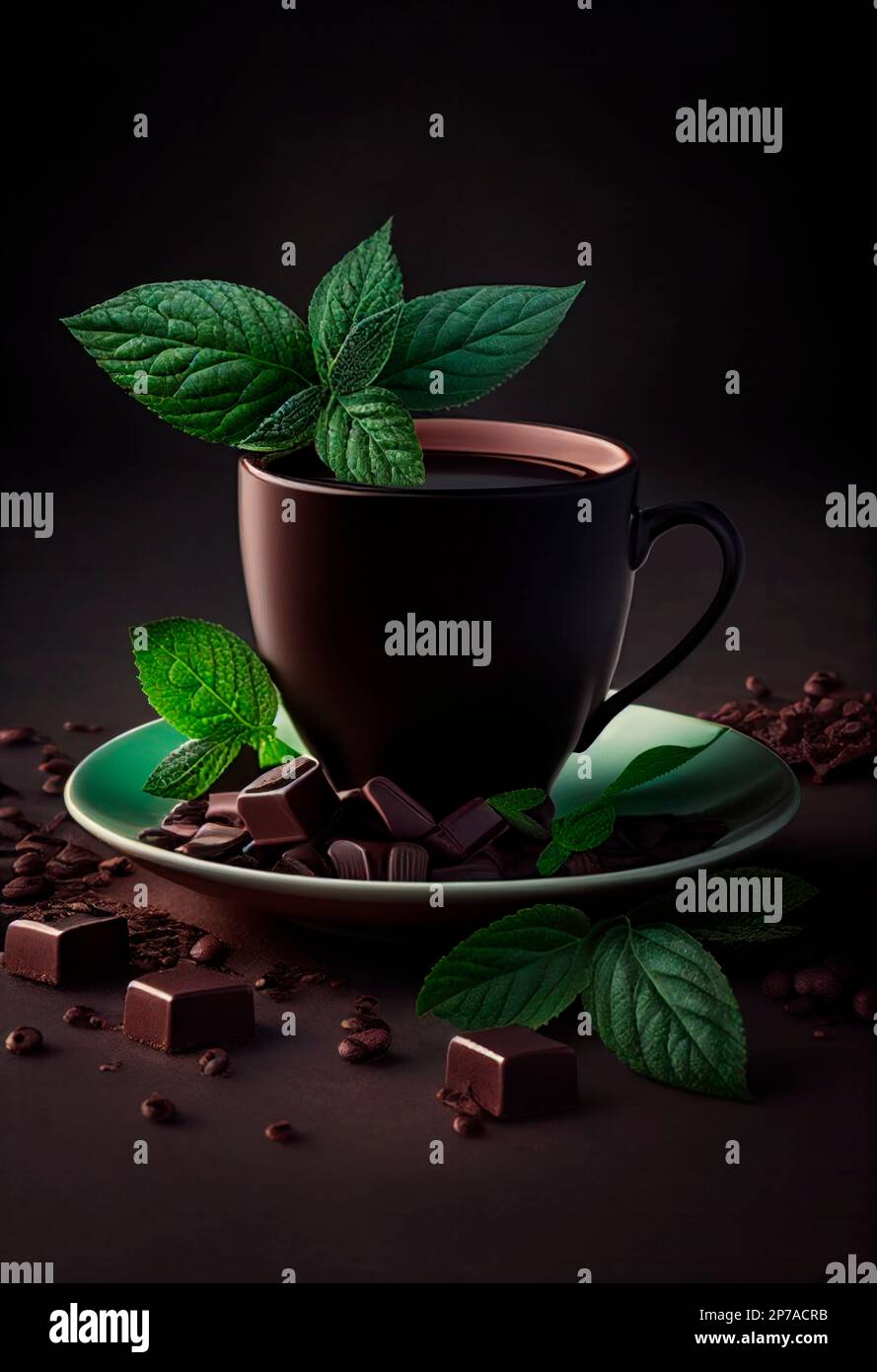 Hot chocolate mint leaves hi-res stock photography and images - Alamy