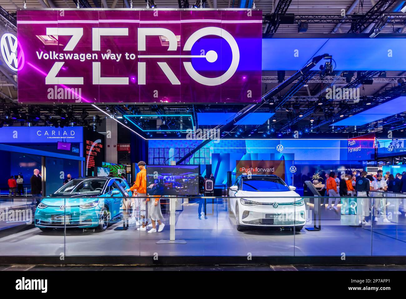 Mobility fair IAA MOBILITY, car show, electric vehicle VW Volkswagen ID ...