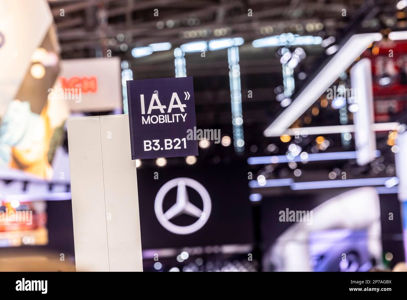 Mobility fair IAA MOBILITY, automobile fair, cars are shown almost ...