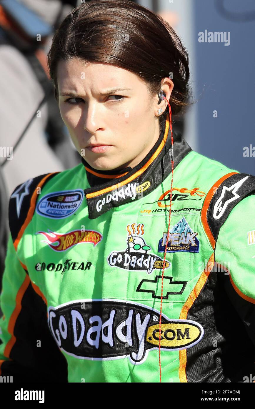 Stock car driver Danica Patrick during warm ups for the 2010 Daytona ...