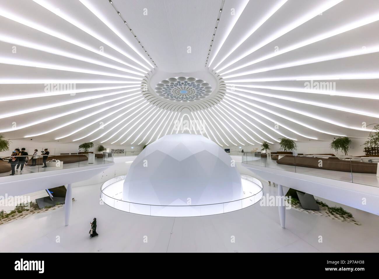 World Expo 2020 Dubai, pavilion of the host country UAE, interior view ...