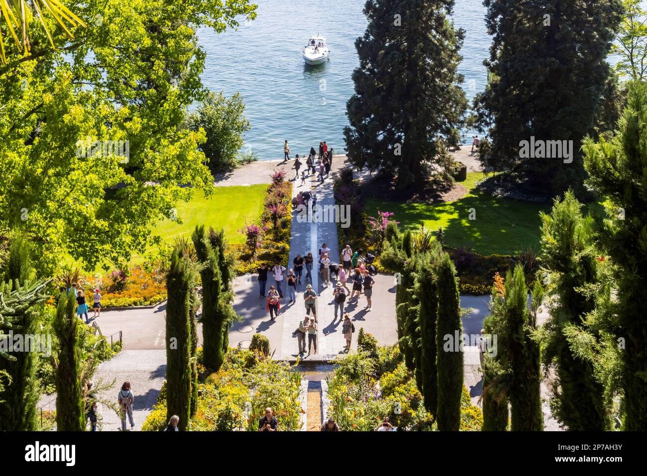 Flower Island Mainau with flowers and exotic plants, one of the most ...