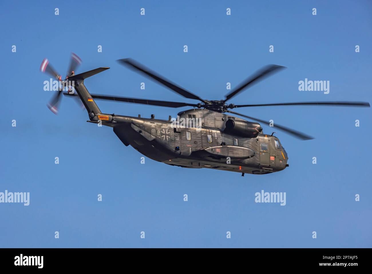 German Armed Forces helicopter of the type Sikorsky CH-53G in flight, Boeing E-4B Stock Photo ...