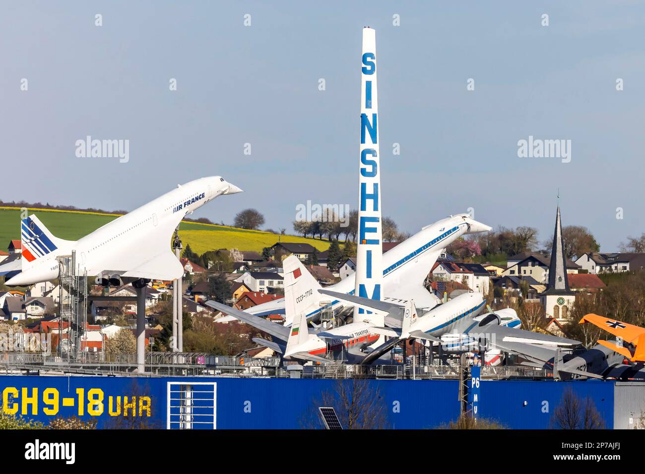 Technik Museum, exterior view with Concorde aircraft, Sinsheim, Baden ...