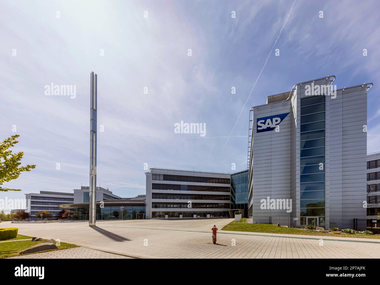 SAP SE, Exterior view of the headquarters in Walldorf, Baden ...