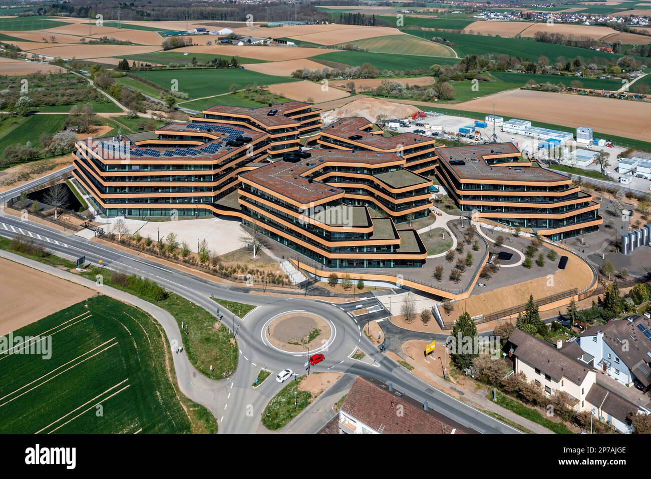 Lidl, head office of the food discounter, drone photo, Bad Wimpfen ...