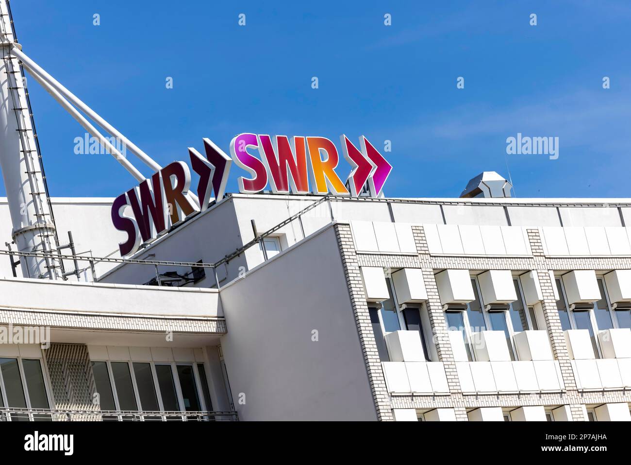 Suedwestrundfunk, SWR, Studio Mannheim-Ludwigshafen, exterior view with ...
