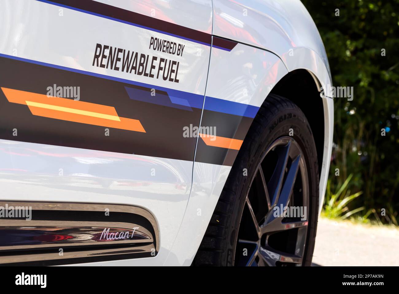 Powered by Renewable Fuel, modern sports car by Porsche with combustion ...