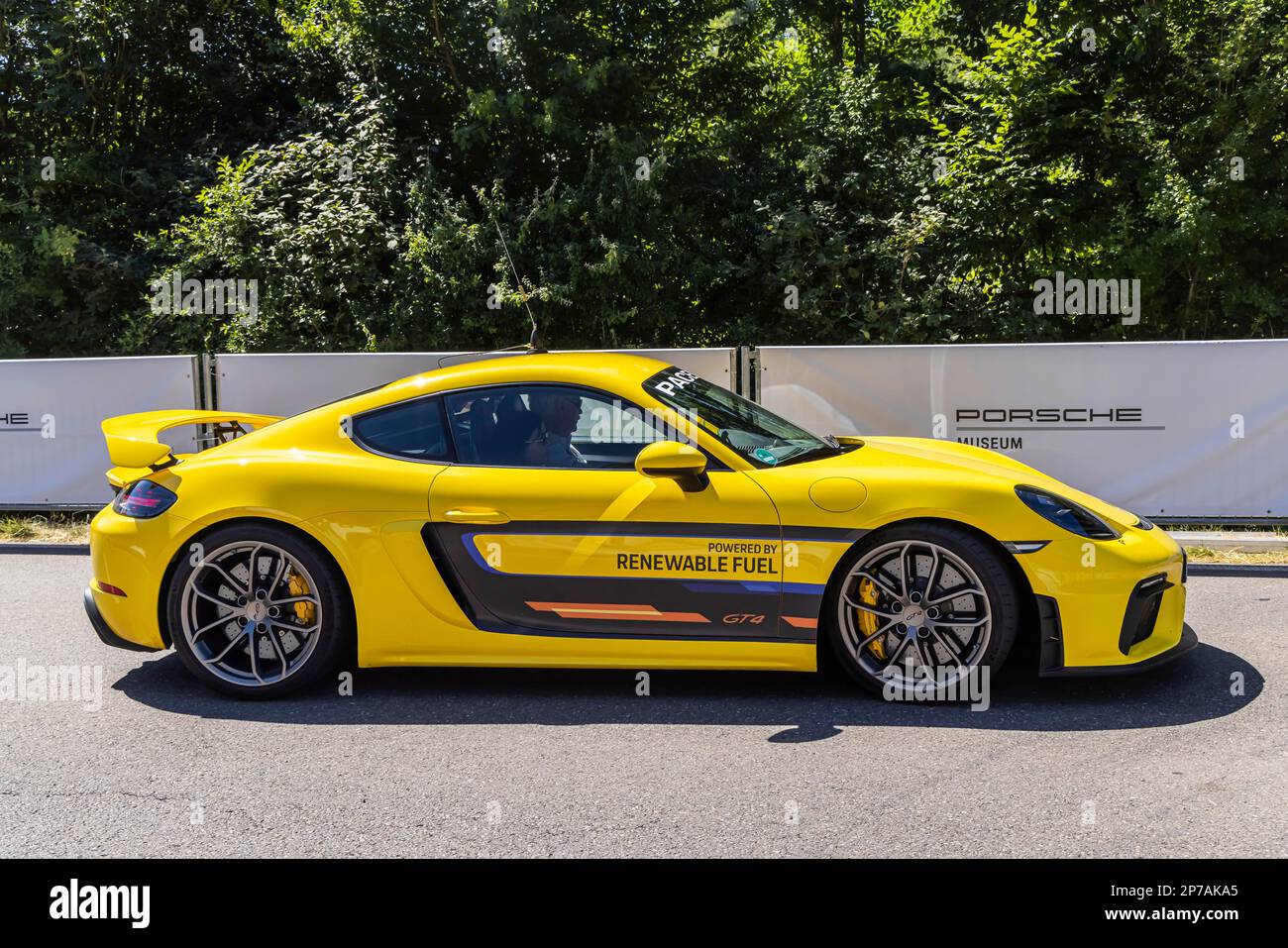 Powered by Renewable Fuel, modern sports car by Porsche with combustion ...