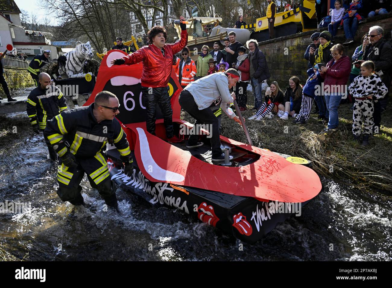 Zuber 60 years Rolling Stones, on the river Schiltach, Da-Bach-na-Fahrt ...