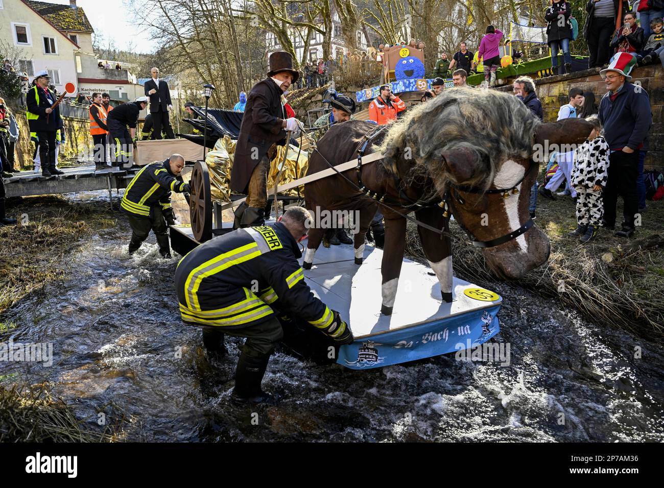 Zuber Jubilee Ride 25 & 10 on the Schiltach River, Da-Bach-na-Fahrt ...