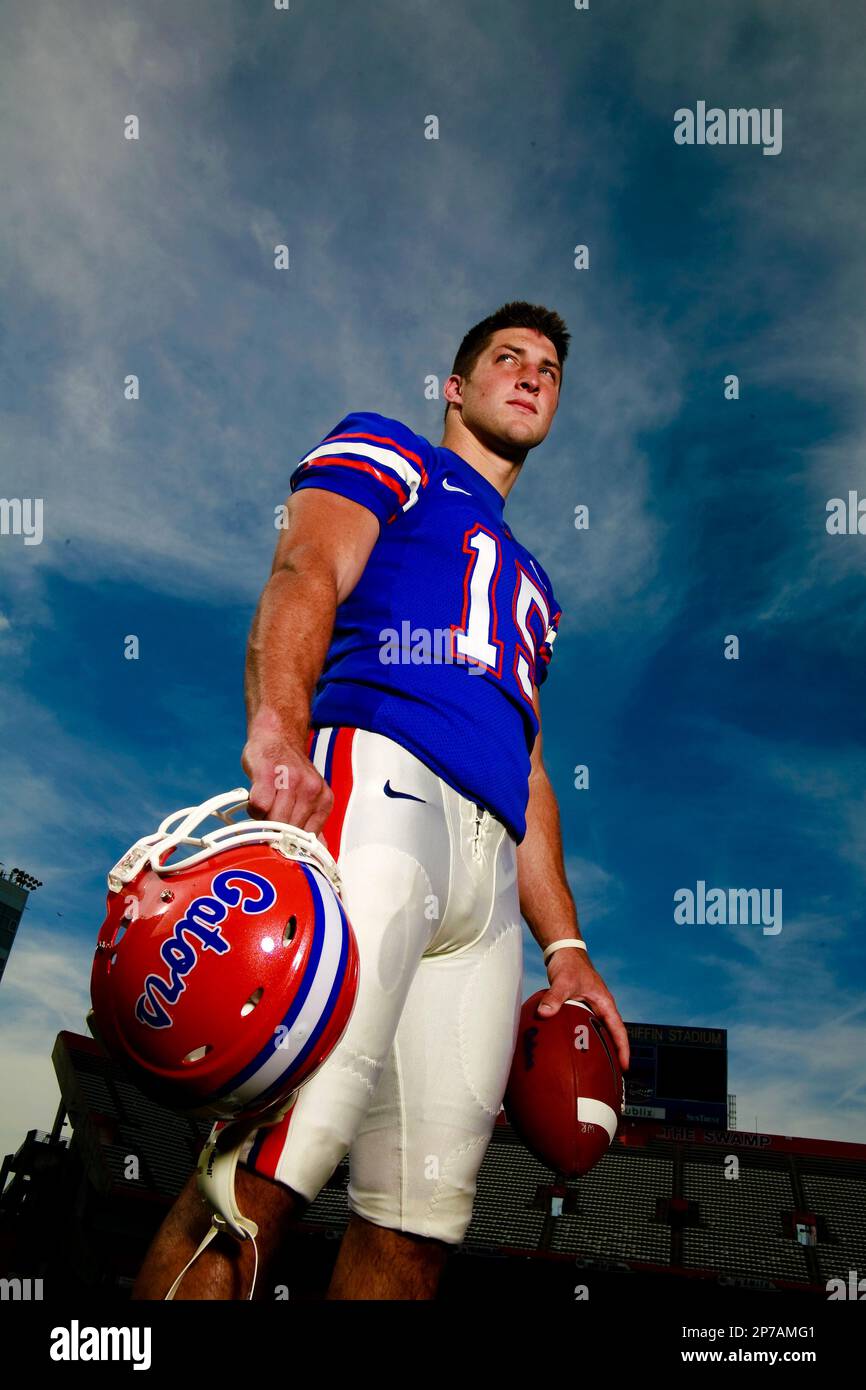 Florida Gators Quarterback Tim Tebow #15 poses for a portrait at Ben ...