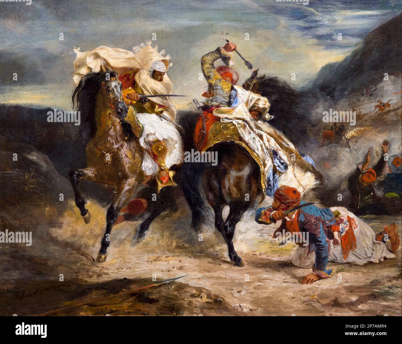 The Combat of the Giaour and Hassan, Eugene Delacroix, 1826, Art ...