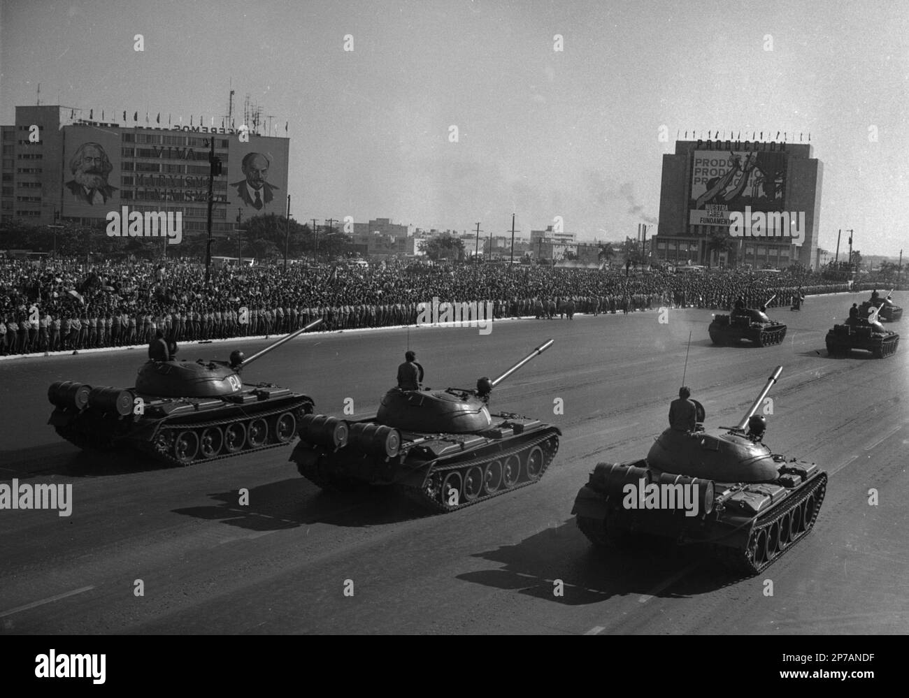 Soldiers parade on military vehicles during an event marking the fourth ...