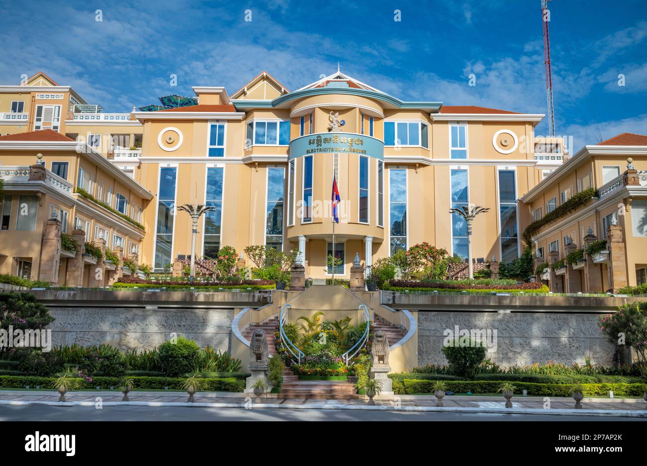 The headquarters of Electricite du Cambodge in Phnom Penh, Cambodia ...