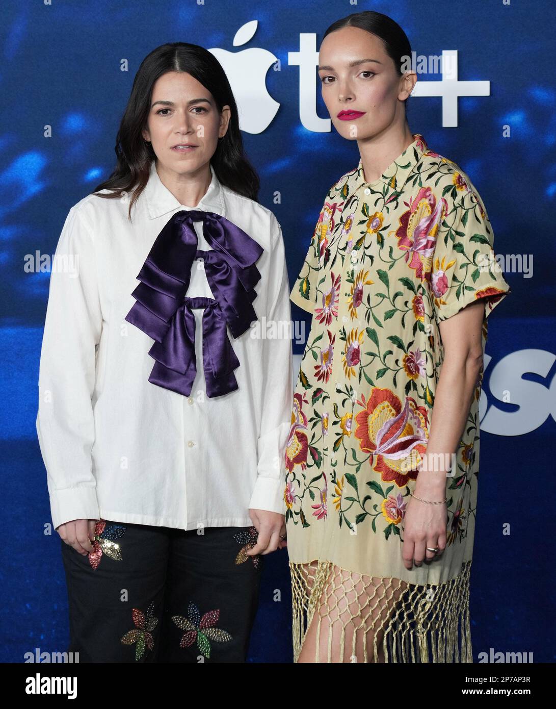 (L-R) Abbi Jacobson and Jodi Balfour arrives at the Apple Original Series' TED LASSO Season 3 ...