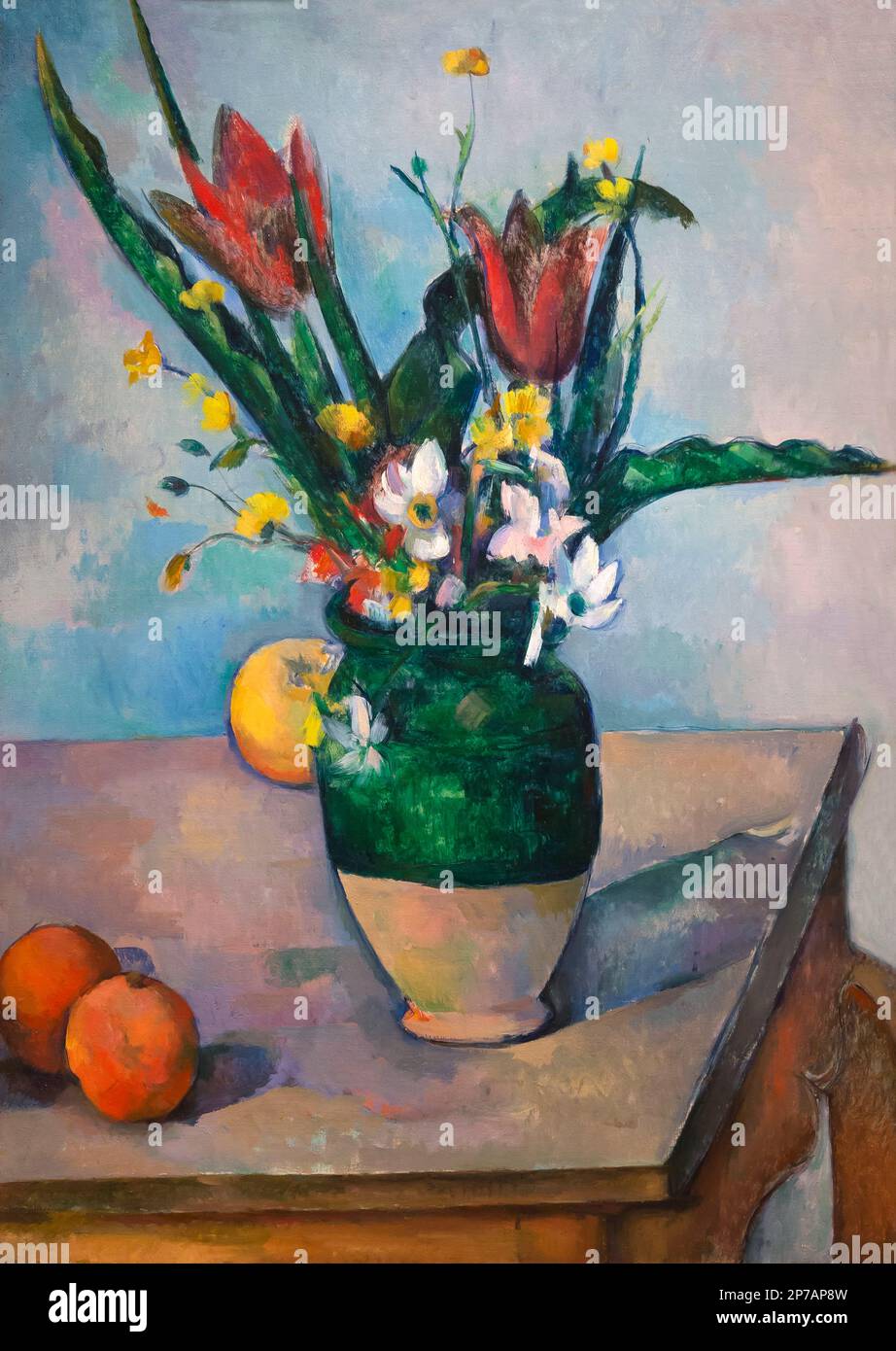 The Vase of Tulips, Paul Cezanne, circa 1890, Art Institute of Chicago ...