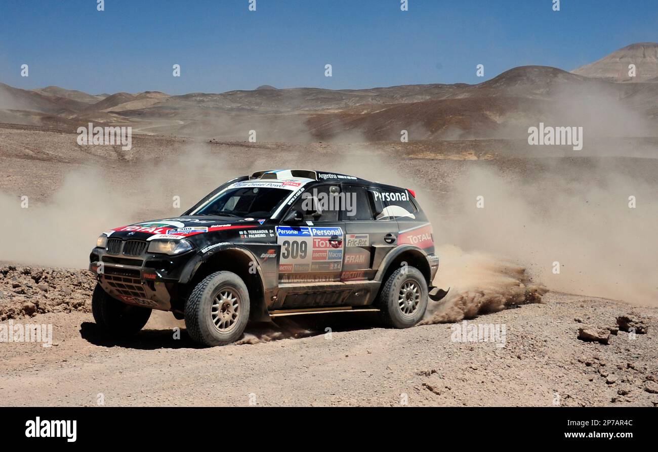 Argentina's BMW driver Orlando Terranova and co-driver Filipe Palmeiro ...