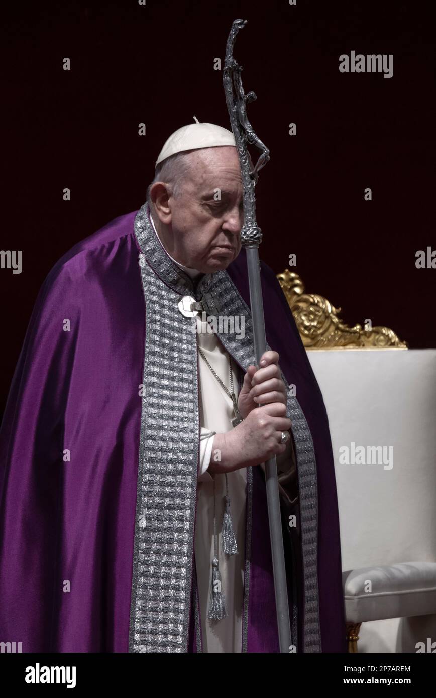 Vatican City, Vatican 25 March 2022. Pope Francis presides over the ...