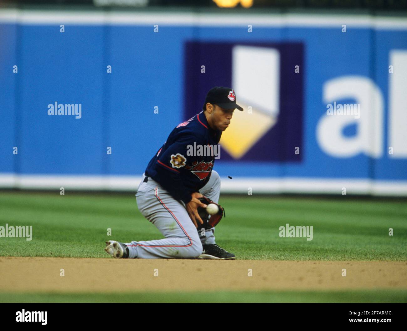 Cleveland Indians Robbie Alomar plays in a game against the NY Yankees ...