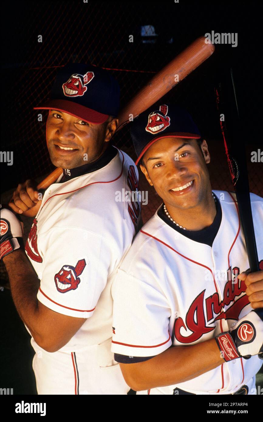 Cleveland Indians Robbie Alomar poses with his brother and All Star ...
