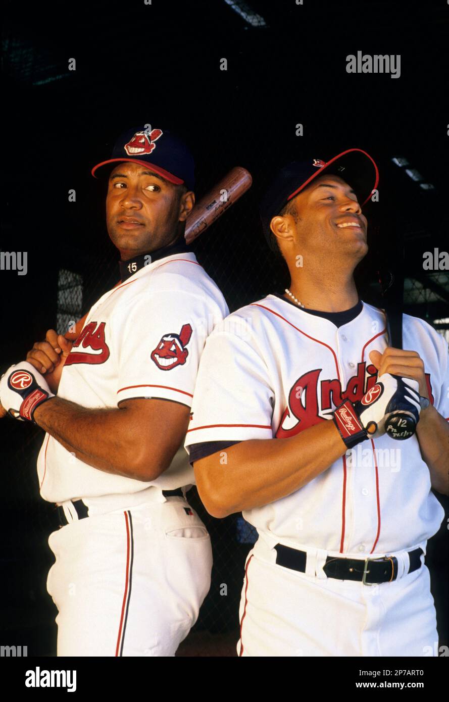 Cleveland Indians Robbie Alomar poses with his brother and All Star ...