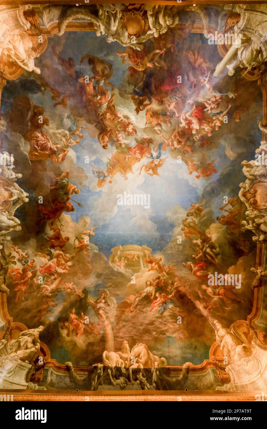 Ceiling painting Apotheosis of Hercules by Francois Lemoyne, Hercules ...