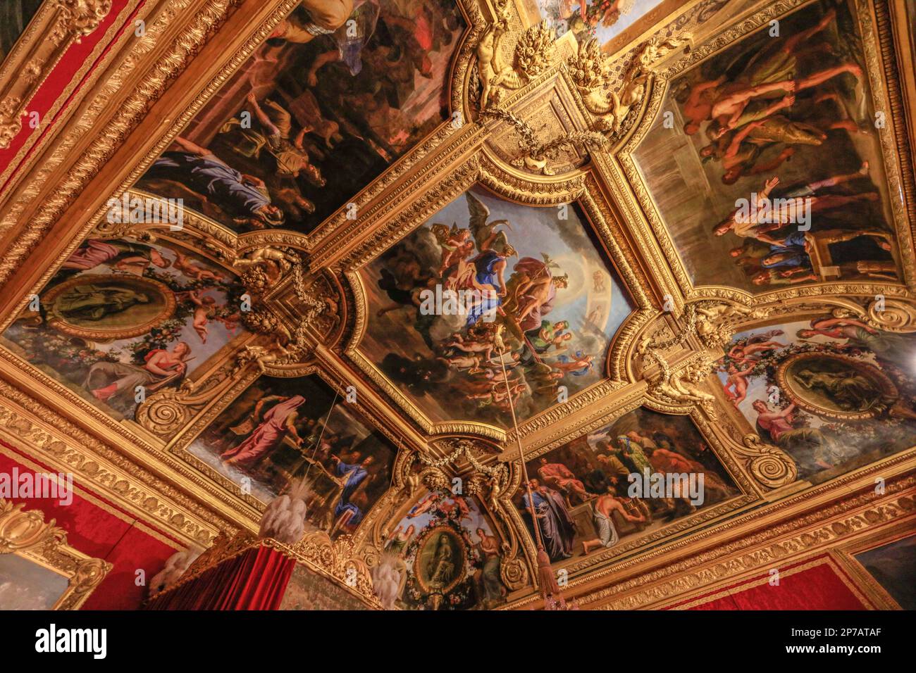 Ceiling Painting Salon de Mercure, Parade Bedroom of King Louis XIV in ...