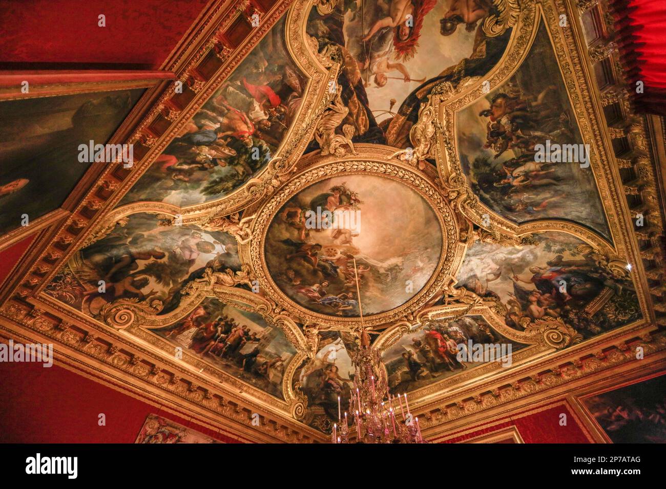 Ceiling Painting Throne Room Salon dApollon, Parade Bedroom of King ...