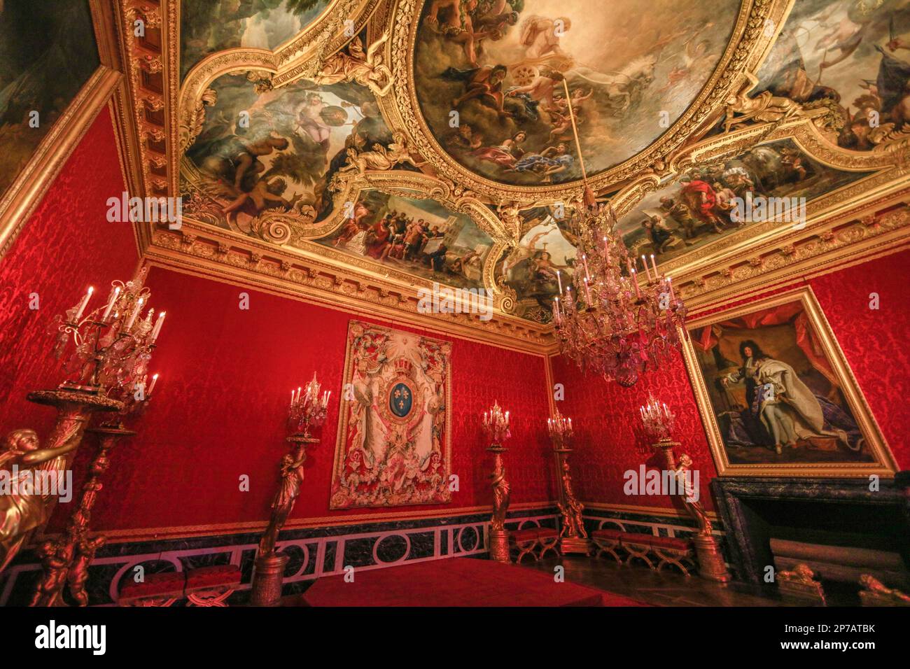 Throne Room Salon dApollon, Paradise Bedroom of King Louis XIV in his ...