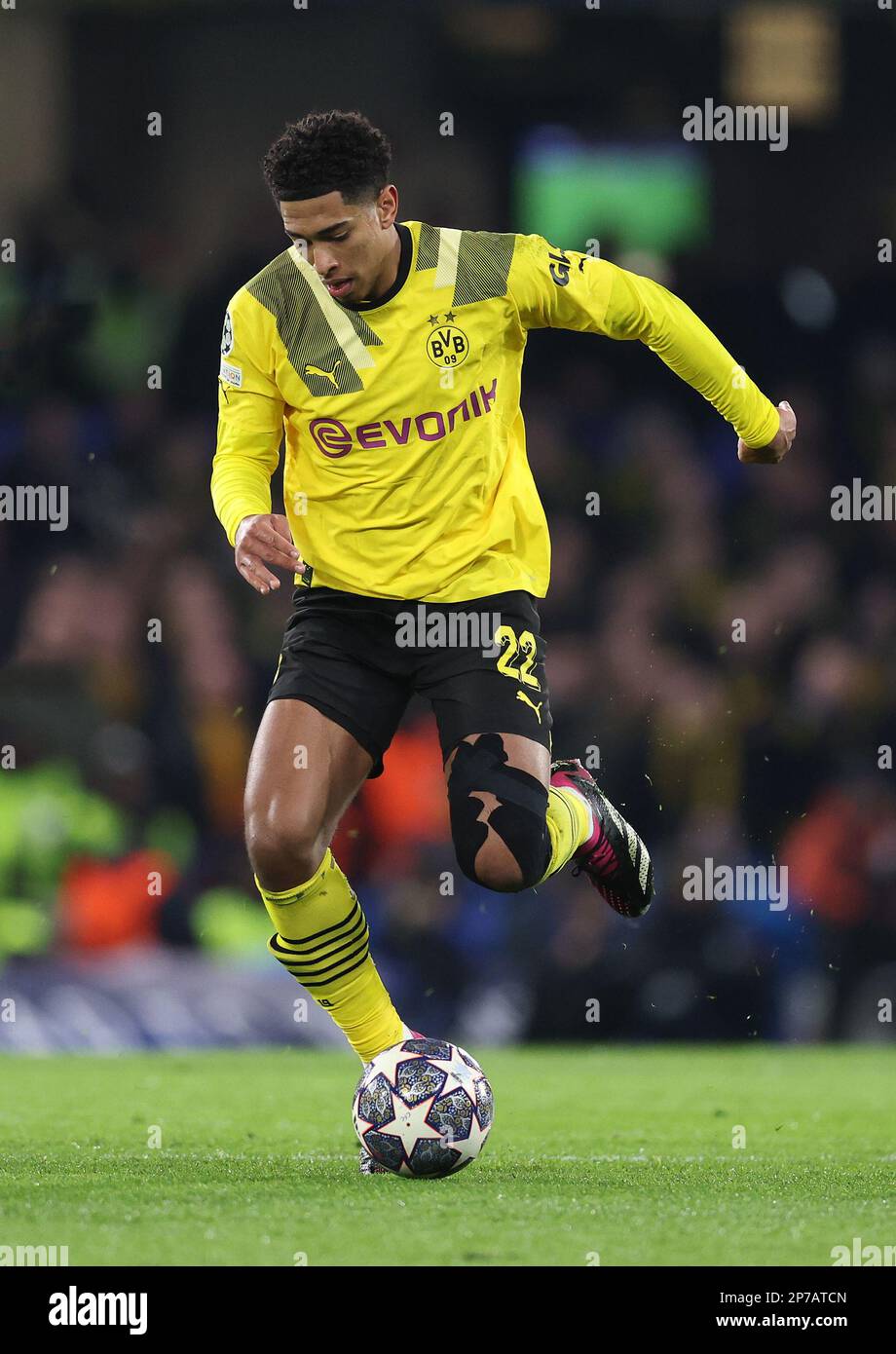 London, England, 7th March 2023. Jude Bellingham of Borussia Dortmund ...