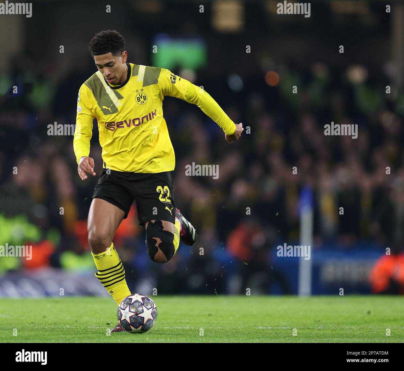 London, England, 7th March 2023. Jude Bellingham of Borussia Dortmund ...