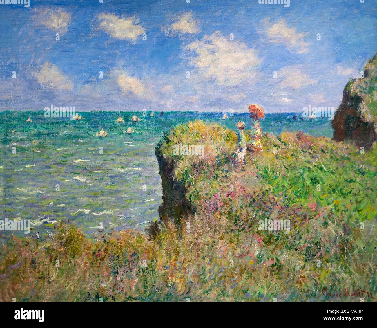 Cliff Walk at Pourville, Claude Monet, 1882, Art Institute of Chicago ...