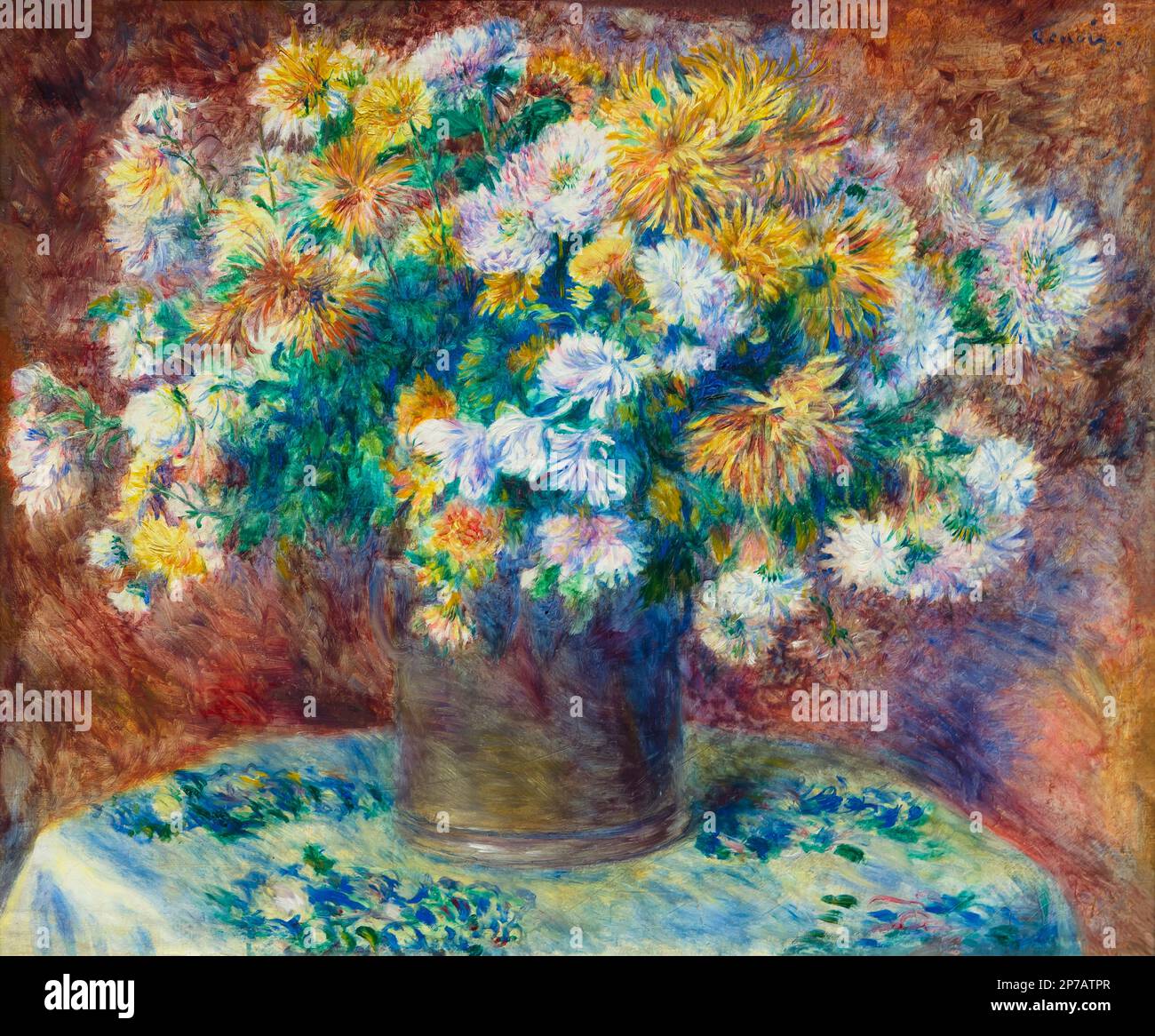 Chrysanthemums, Pierre-Auguste Renoir, 1881-1882, Art Institute of ...