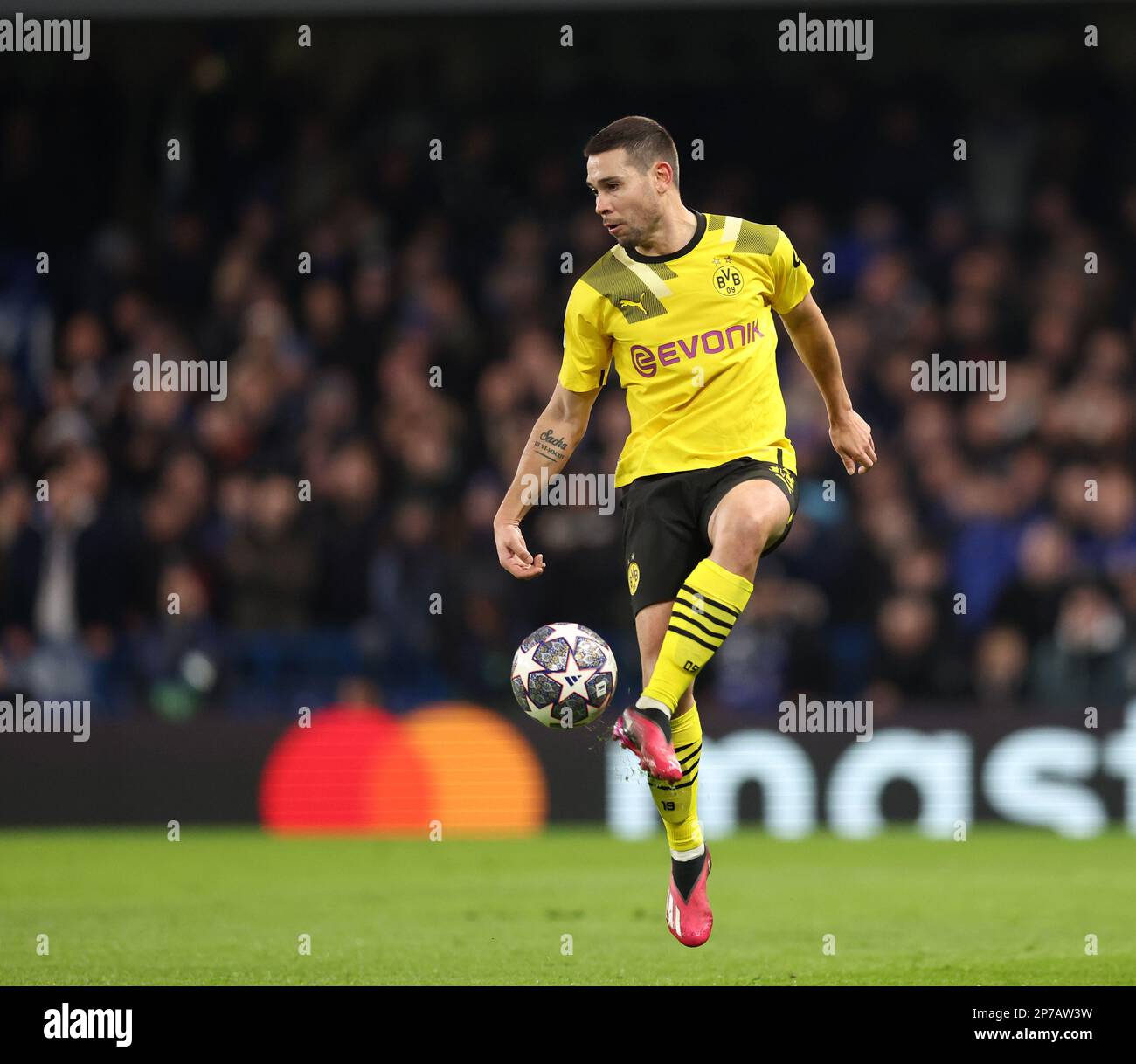 London, England, 7th March 2023. Raphael Guerreiro of Borussia Dortmund ...