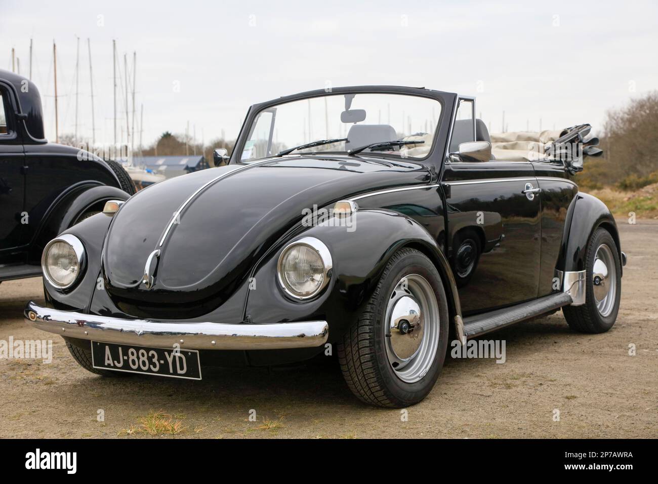 Volkswagen Vw Beetle Convertible Classic Car Meeting Plougastel Daoulas Finistere Brittany