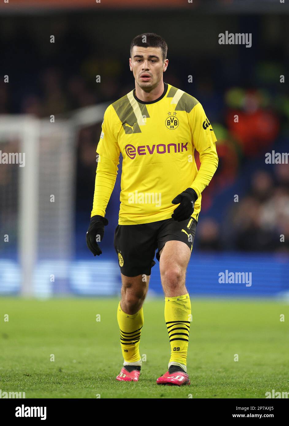 London, England, 7th March 2023. Giovanni Reyna of Borussia Dortmund ...